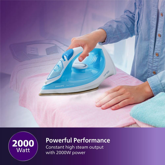 Shop Philips Steam Iron 2000W (Sky Blue) - GC1028/20